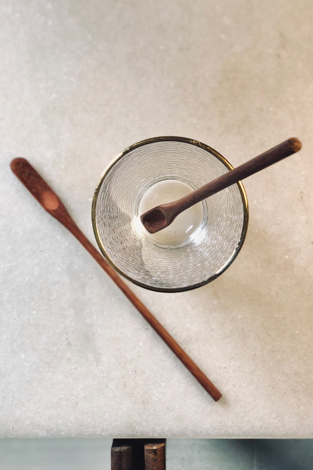 Par de Colher de Madeira para Drink